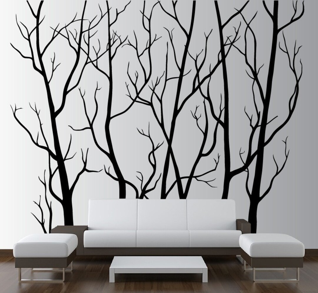 Large Wall Tree Forest Decal Nursery Birch Sticker Removable (7 Feet ...