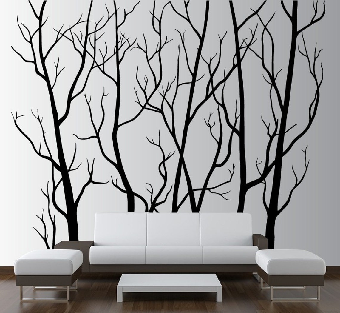 Large Wall Tree Forest Decal Nursery Birch Sticker Removable - Etsy