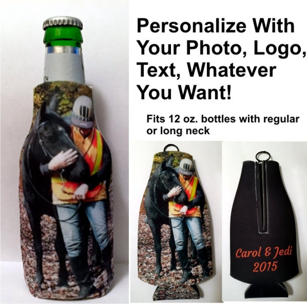 Personalized Bottle Cozie Neoprene Bottle Coolie Custom Photo Bottle ...