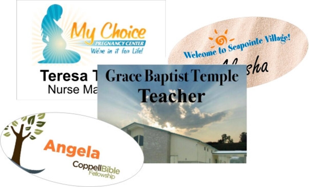 Church Greeter Usher Name Badge Politian Medical Office Doctor Nurse ...