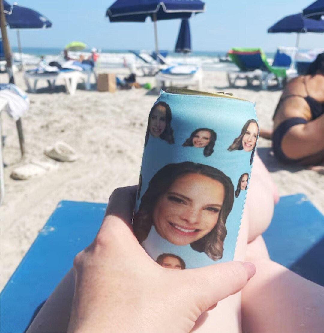 Face Coolers Personalized Can Cooler, Custom Face Can Cooler, Slim Can ...