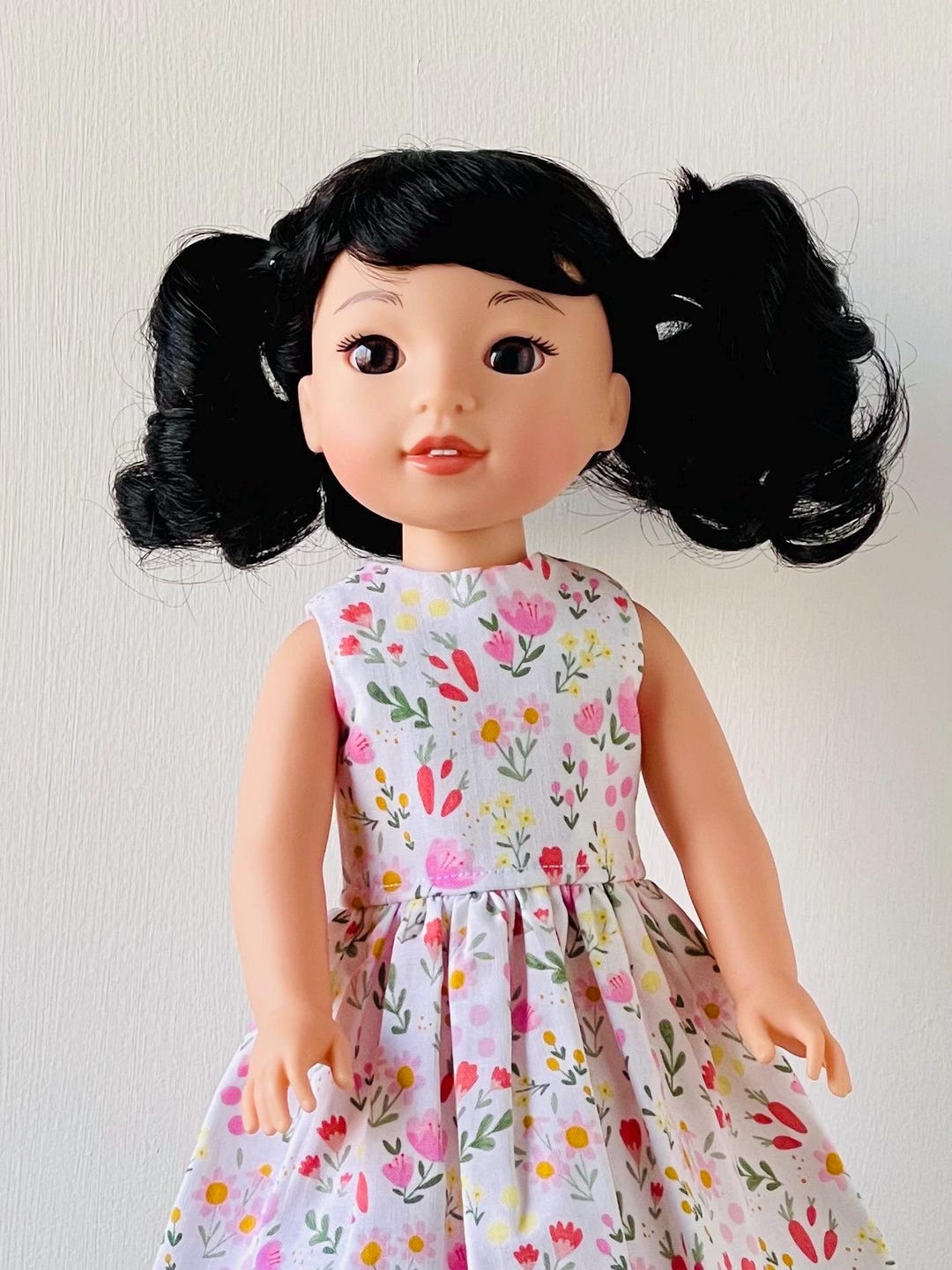 White Floral Dress, 14.5 Inch Doll Clothes, Wellie Wishers Doll - Etsy