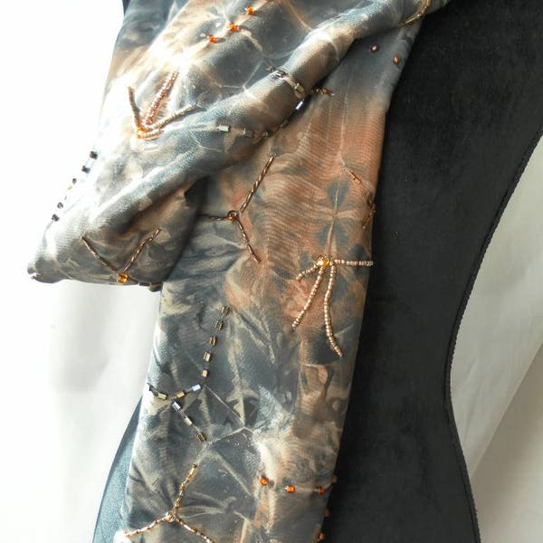 Scarf With Beads - Etsy