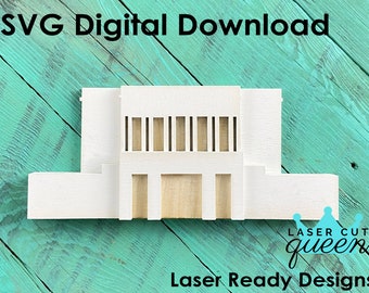 Salt Lake Temple SVG Laser Cut Files for Glowforge Projects | Temple ...