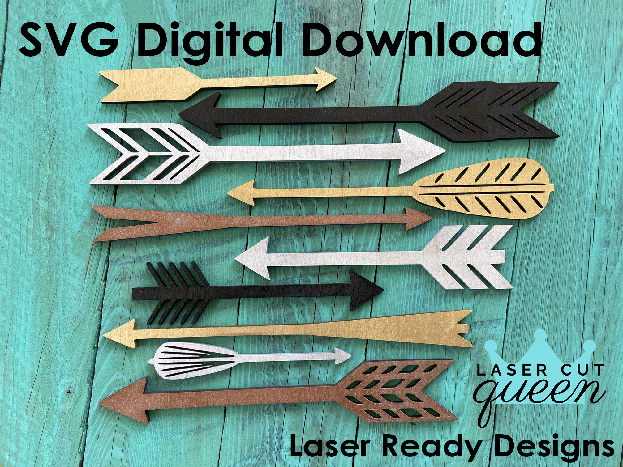 Arrows SVG Laser Cut Files for Glowforge Projects | Laser Ready Arrows ...