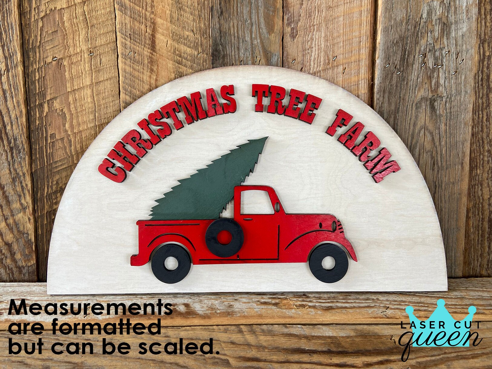 Christmas Tree Truck Sign Laser Cut File - Etsy