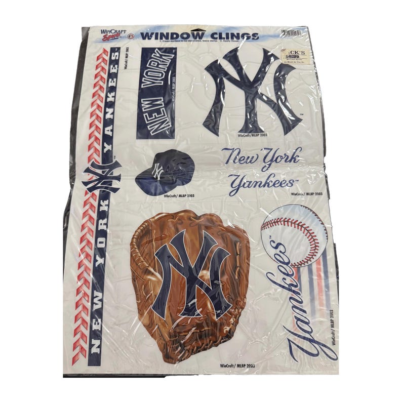 New York Yankees Window Clings - Etsy