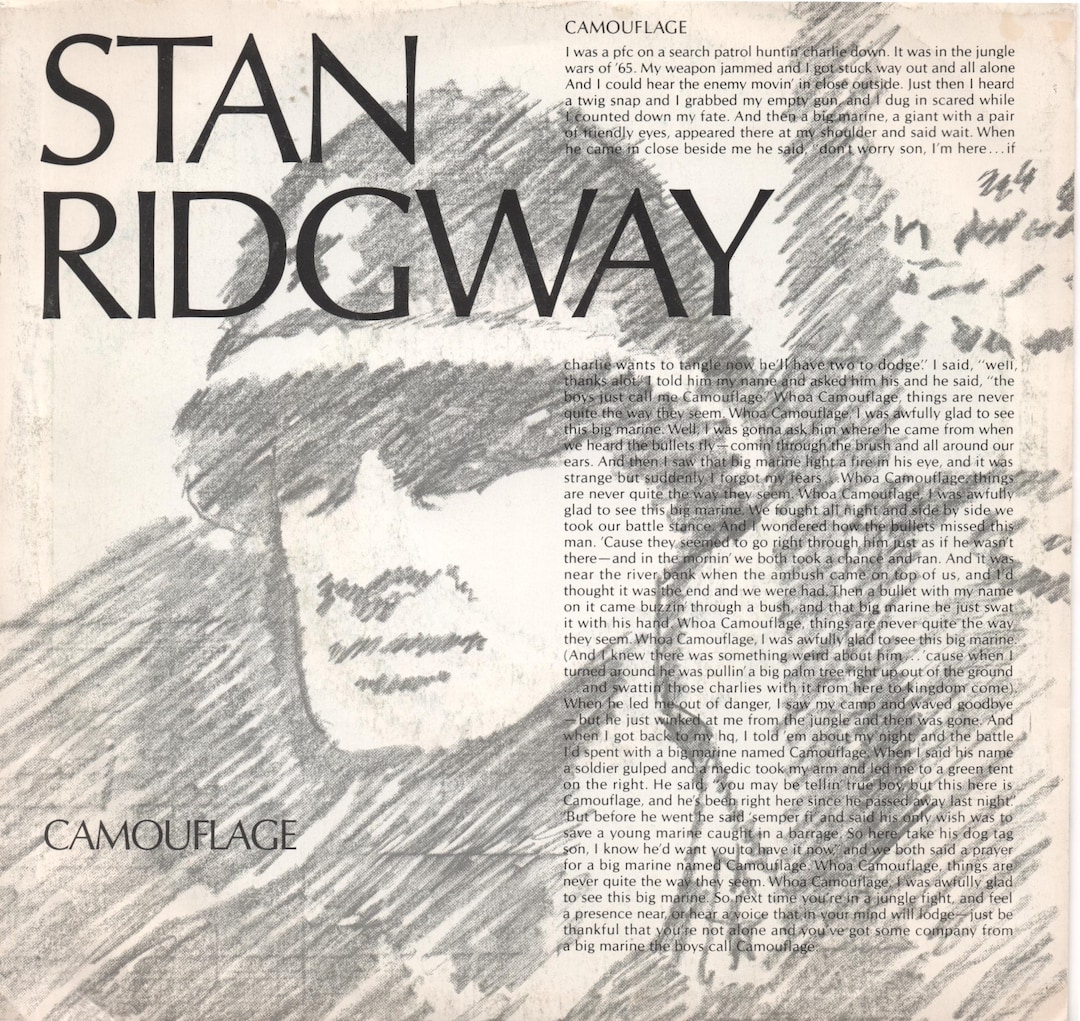 Vinyl: Stan Ridgeway -camouflage Promo From I.R.S 45 RPM - Etsy
