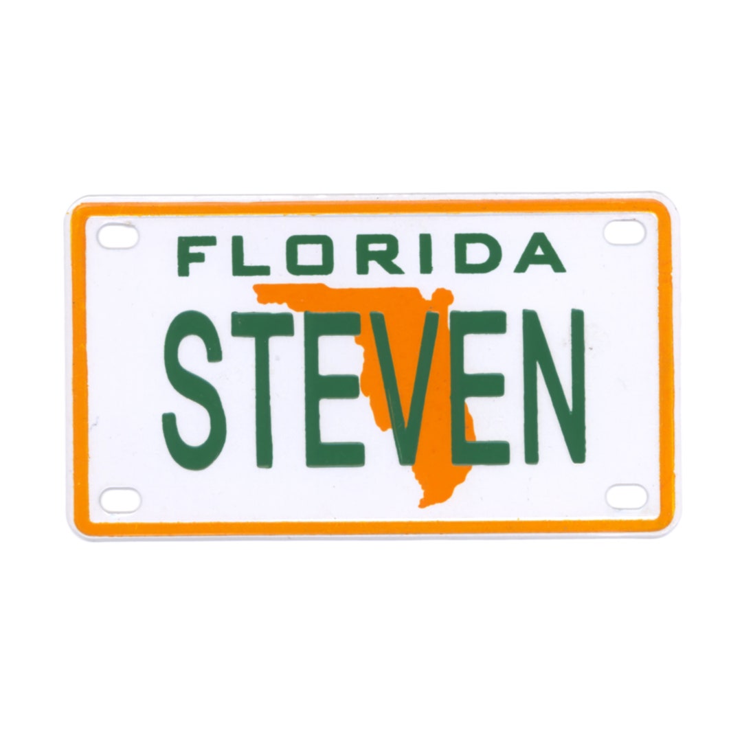 Mini-florida License Plate "steven" - Etsy