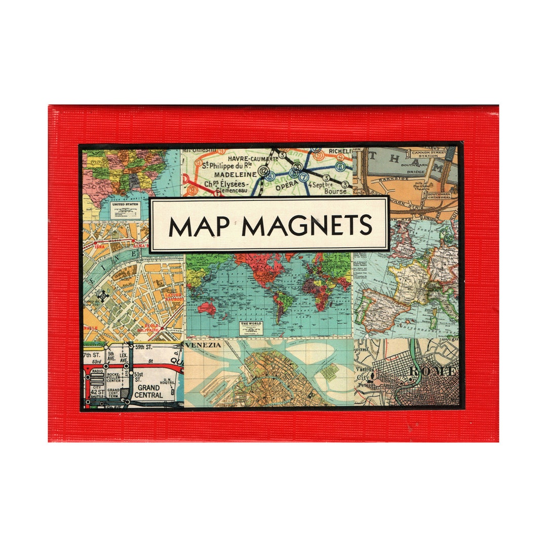 Map Magnets by Cavallini & Co. - Etsy