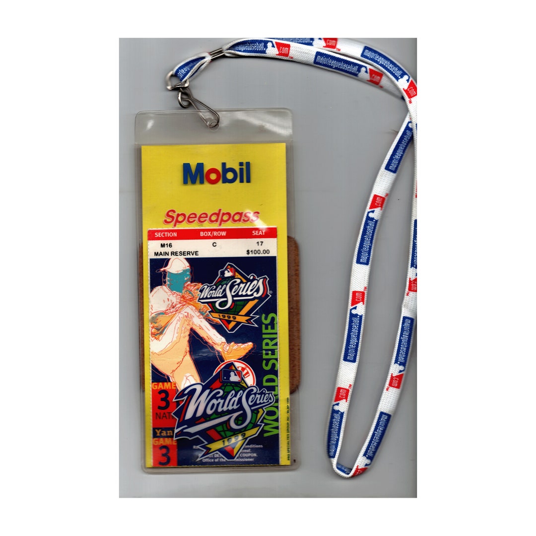 Real 1999 World Series Ticket With Mobil Speedpass Lanyard - Etsy