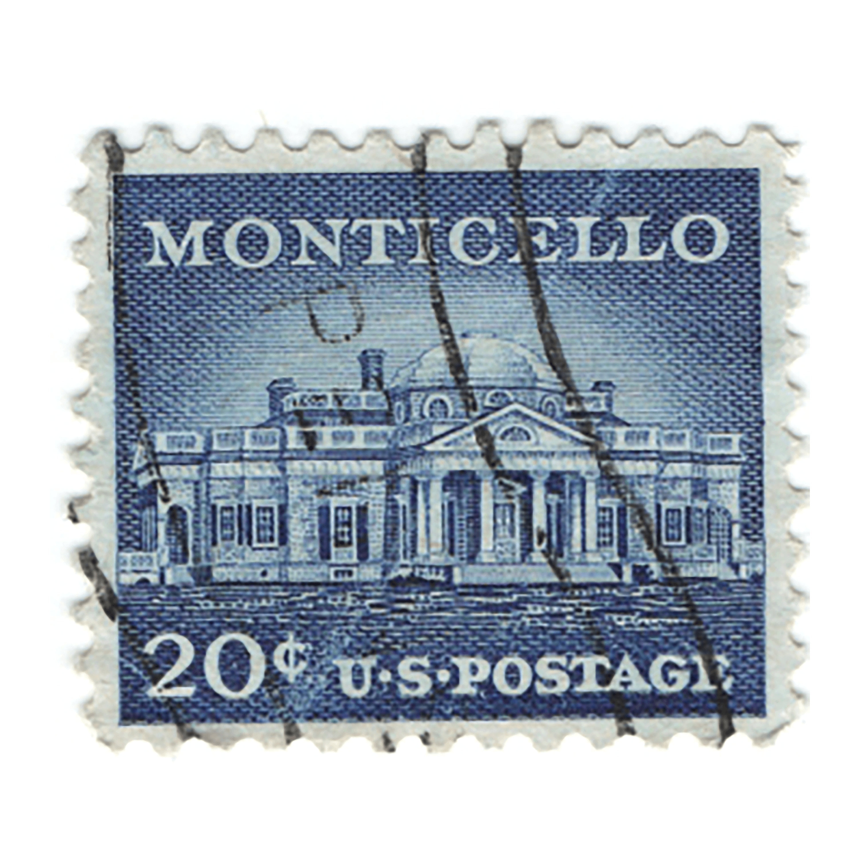 US Monticello 20 Cent Postage Stamp 1956 - Etsy