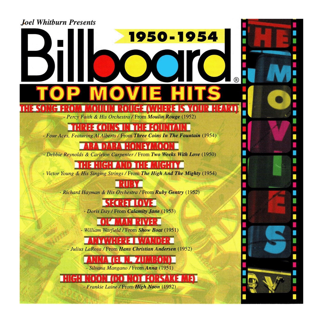 CD: Billboard Top Movie Hits 1950-195 - Etsy