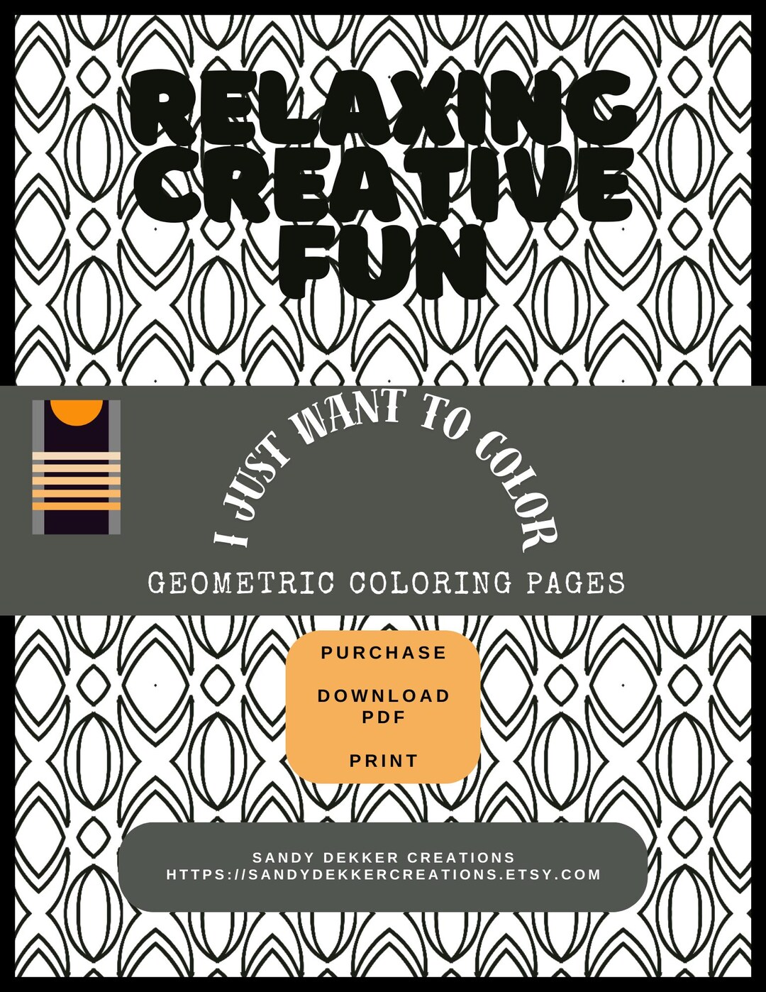 25 Geometric Coloring Pages for Relaxing Creative Fun - Etsy