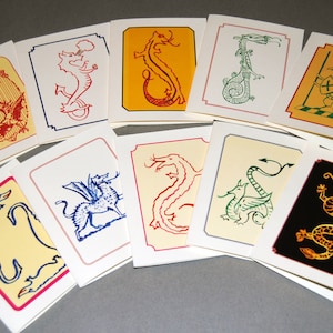 Fanciful Dragons Mah Jongg Note Cards W/ Envelopes - Etsy
