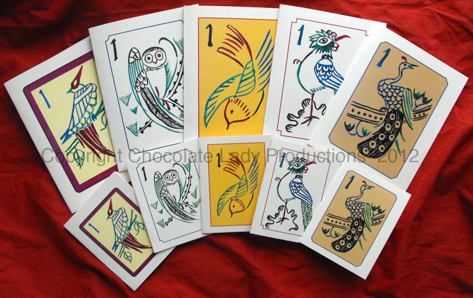 Mah Jongg Bird/one Bamboo Mini Note/gift Cards - Etsy