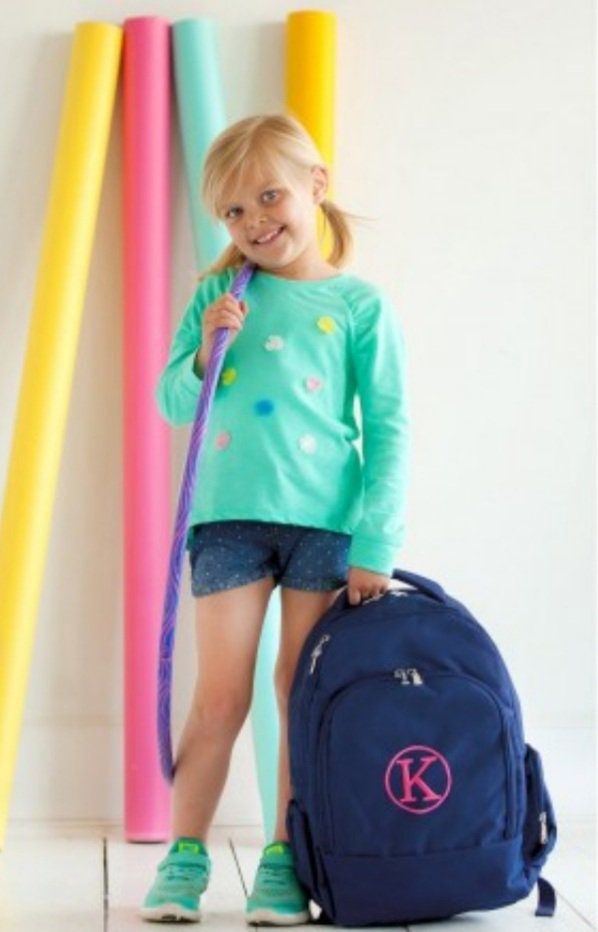 Navy blue kids personalized backpack unisex kids backpack | Etsy