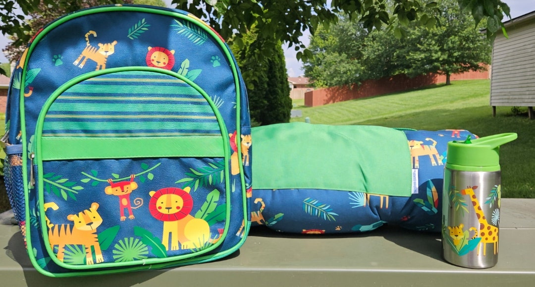 Toddler ZOO Animals Backpack, Nap Mat, Tumbler, Preschool Bag, Unisex ...