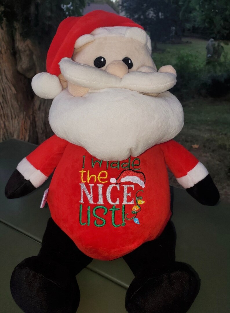 Santa Claus Personalized Stuffed Animal I Made the Nice List - Etsy
