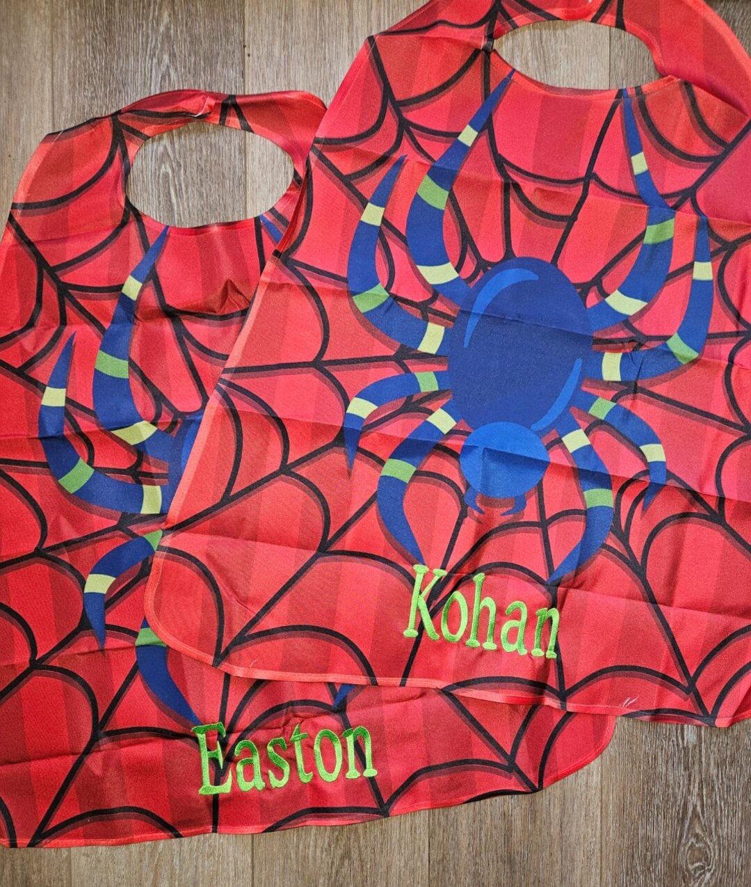 Personalized Boys Spider Super Hero Cape, Personalized Halloween Cape ...