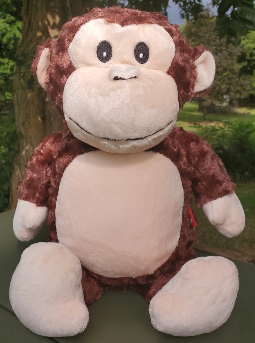Personalized Stuffed Monkey, Personalized Baby Gift, Birth Announcement ...