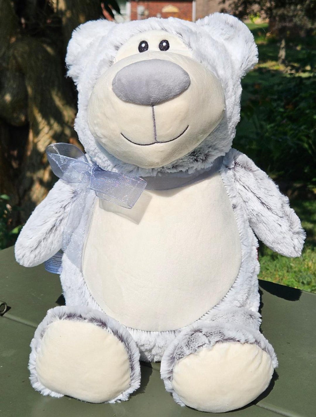 Personalized Gray Bear Stuffed Animal, Cubbie, Toddler or Baby Gift ...