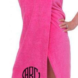 Spa Wrap HOT PINK Personalized - Bridesmaid Gift - Spa Towel Wrap ...