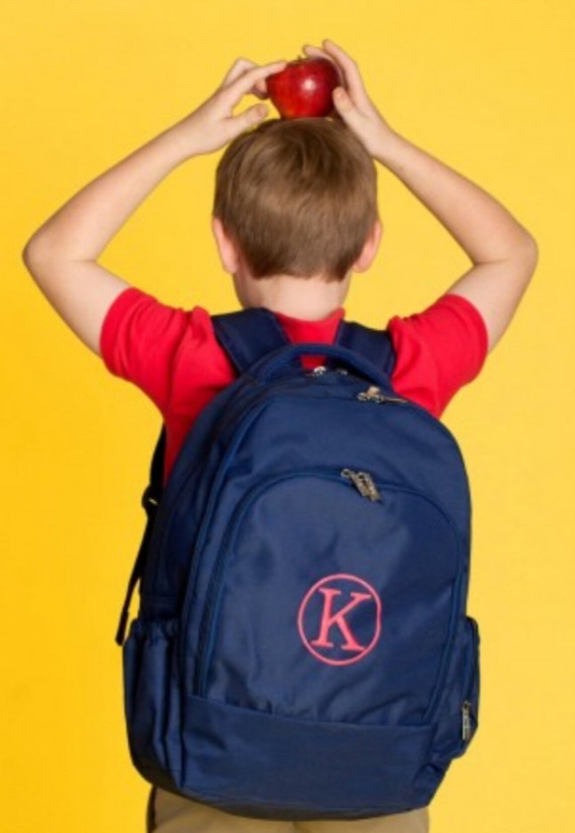 Navy blue kids personalized backpack unisex kids backpack | Etsy