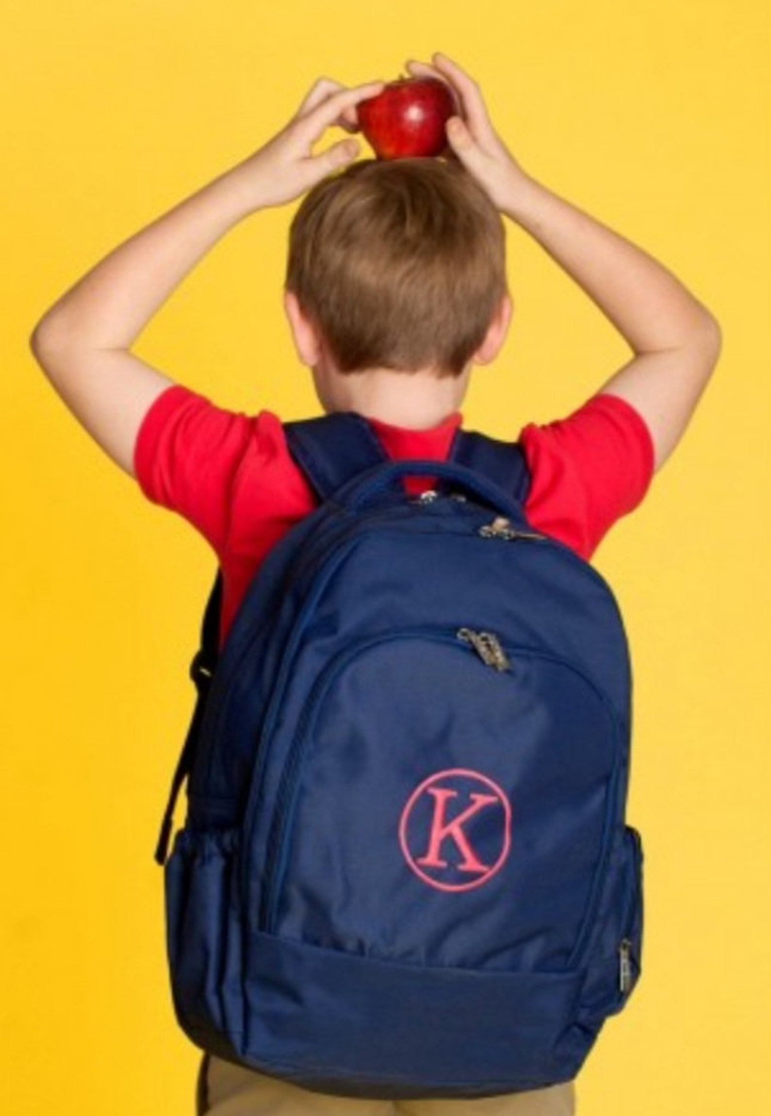 Navy blue kids personalized backpack unisex kids backpack | Etsy