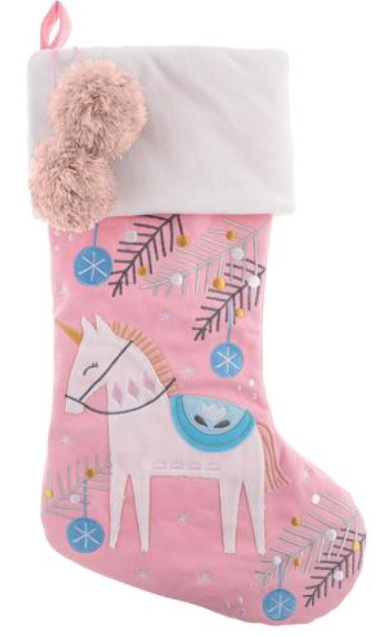 Personalized Unicorn Christmas Stocking, Stephen Joseph Girls Stocking ...