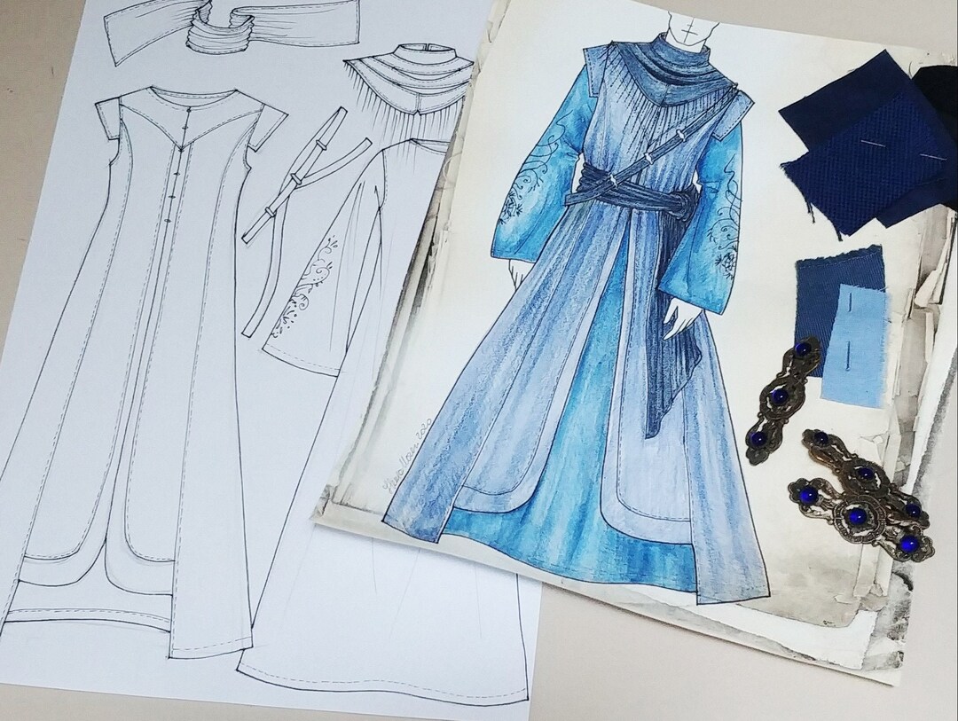 MADE TO ORDER Wizard Costume Set in 5 Piece, Mage Costume Set ...