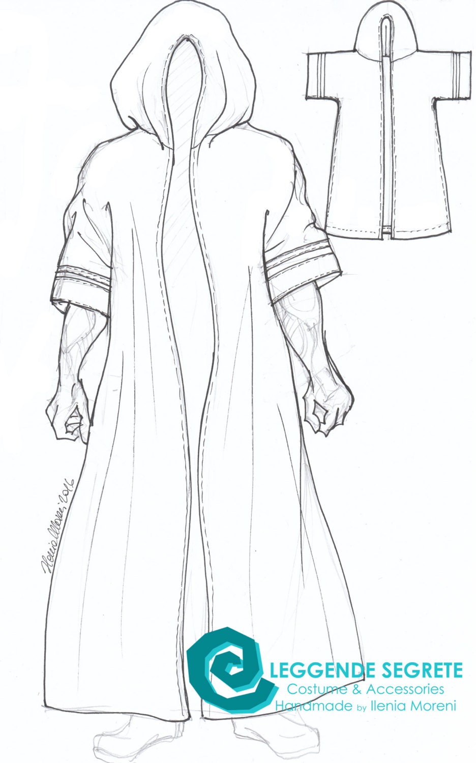 MADE TO ORDER Replica Sith Acolyte Hooded Robe, Costume Di Star Wars ...
