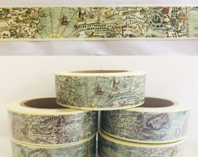 Old World Map Washi Tape - Etsy