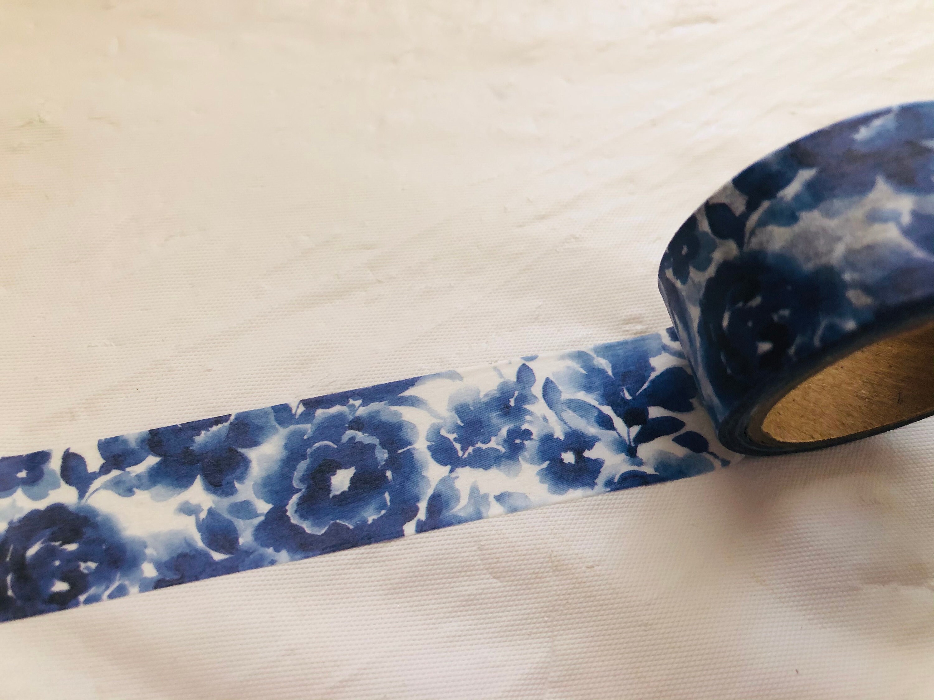 Blue Watercolor Floral Washi Tape | Etsy