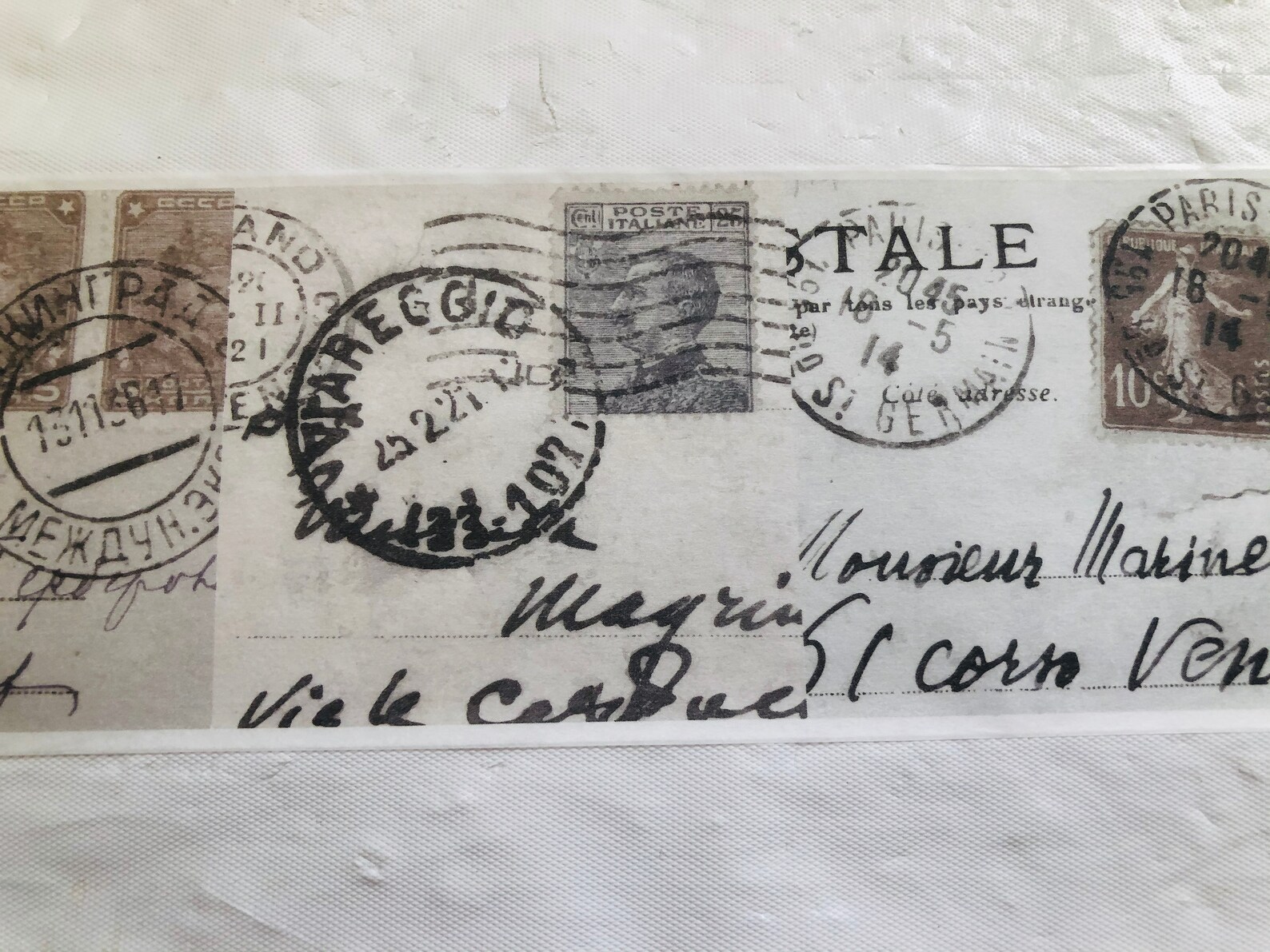 Gray Journaling Postcards Washi Tape | Etsy