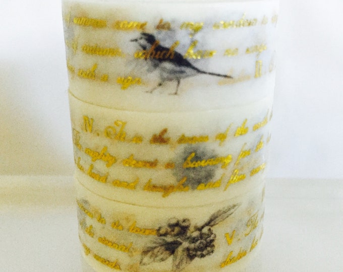 Gold Foil Poetry Washi Tape - Etsy