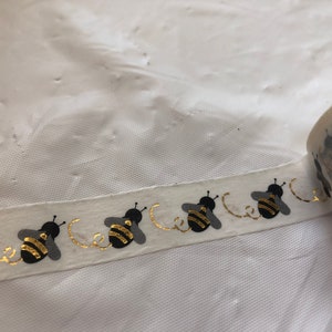 Gold Foil Bee Washi Tape - Etsy