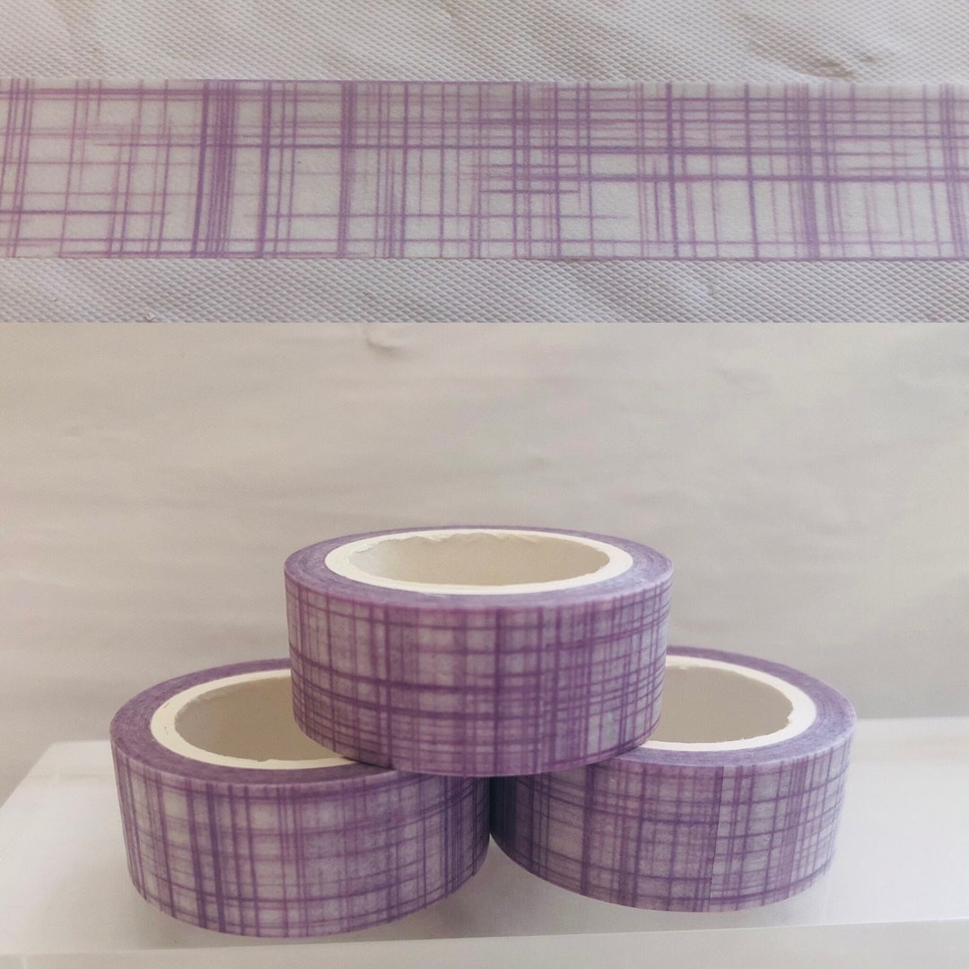 Purple Plaid Washi Tape - Etsy