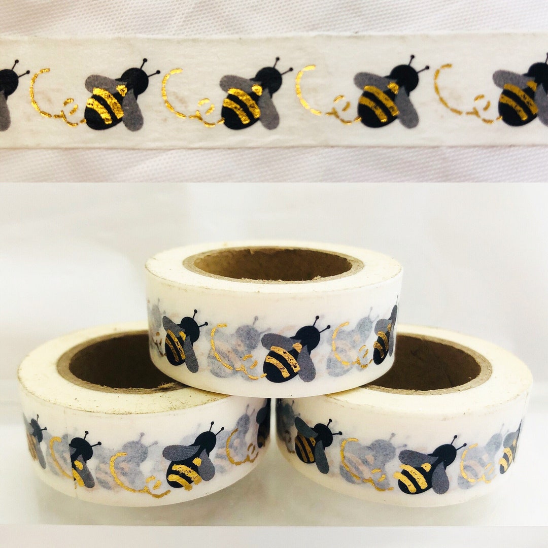 Gold Foil Bee Washi Tape - Etsy