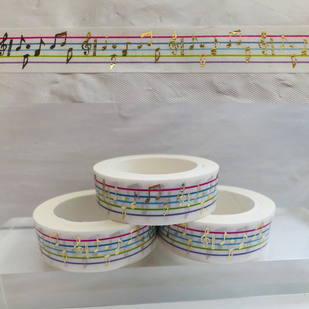 Gold Foil Music Notes Washi Tape - Etsy
