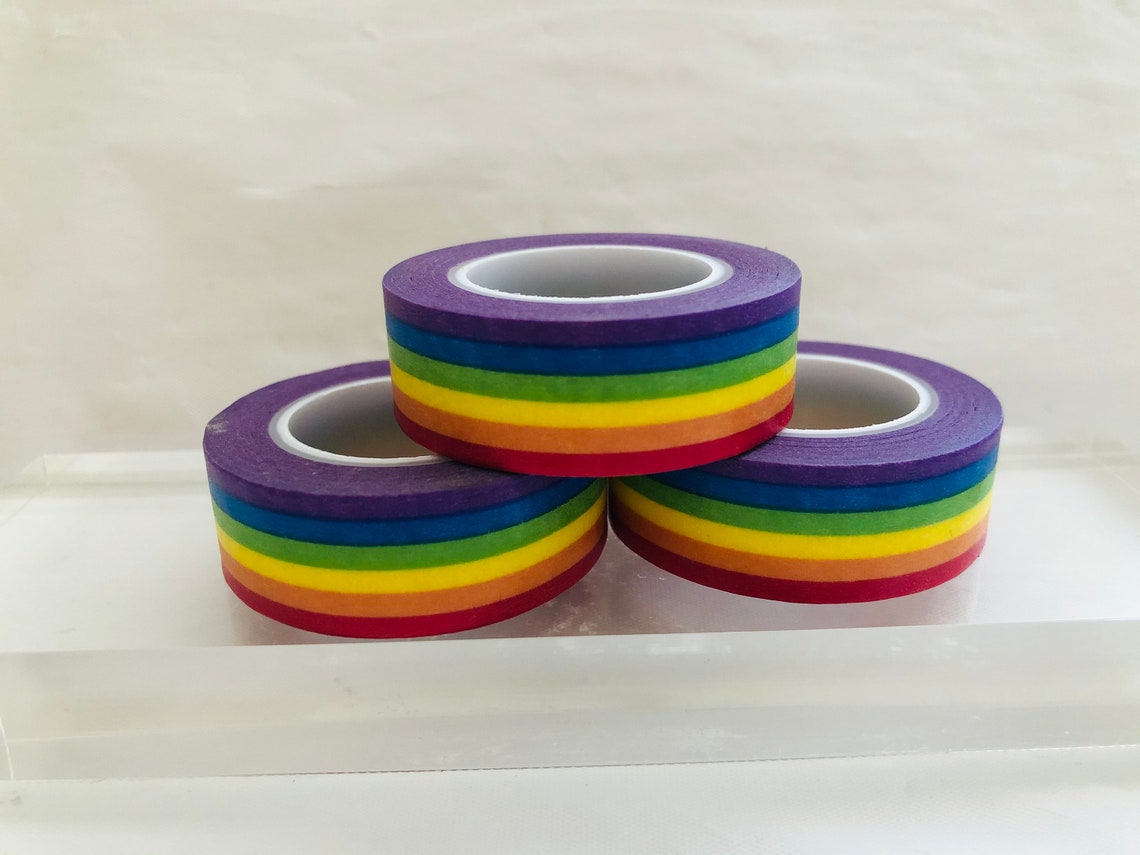 Rainbow Washi Tape - Etsy