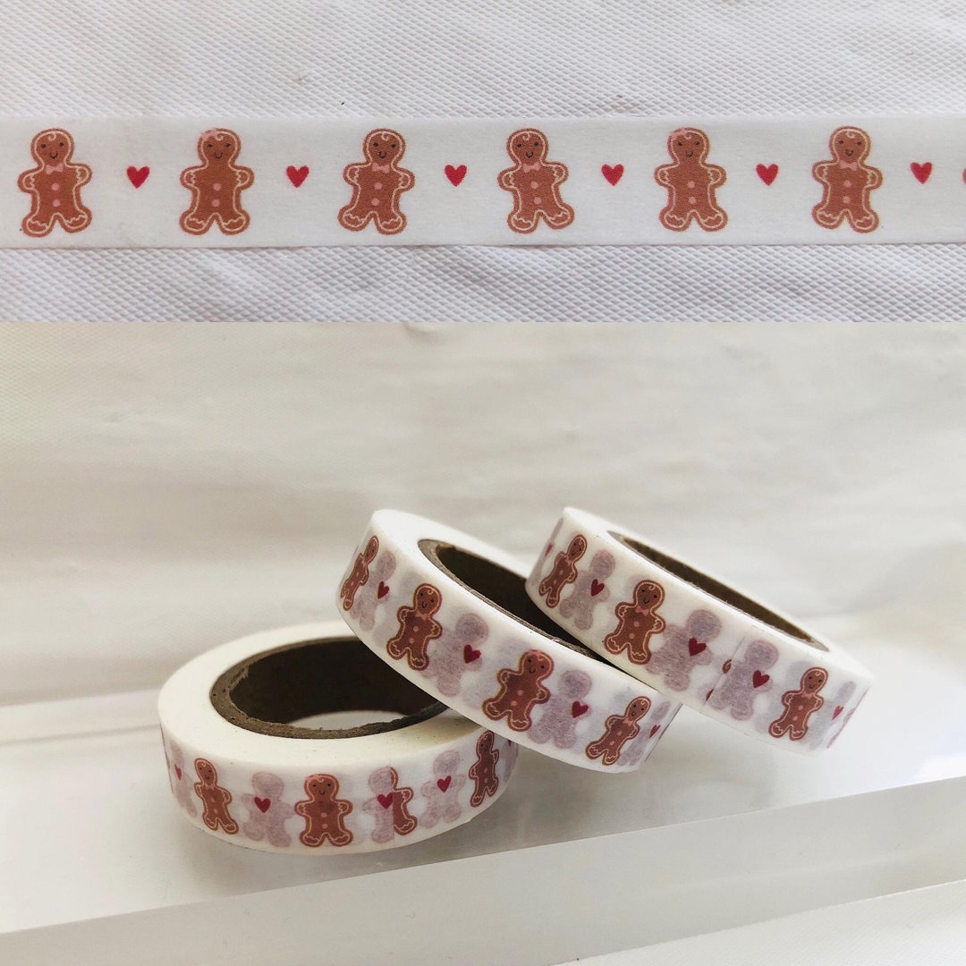Gingerbread Man Skinny Washi Tape - Etsy