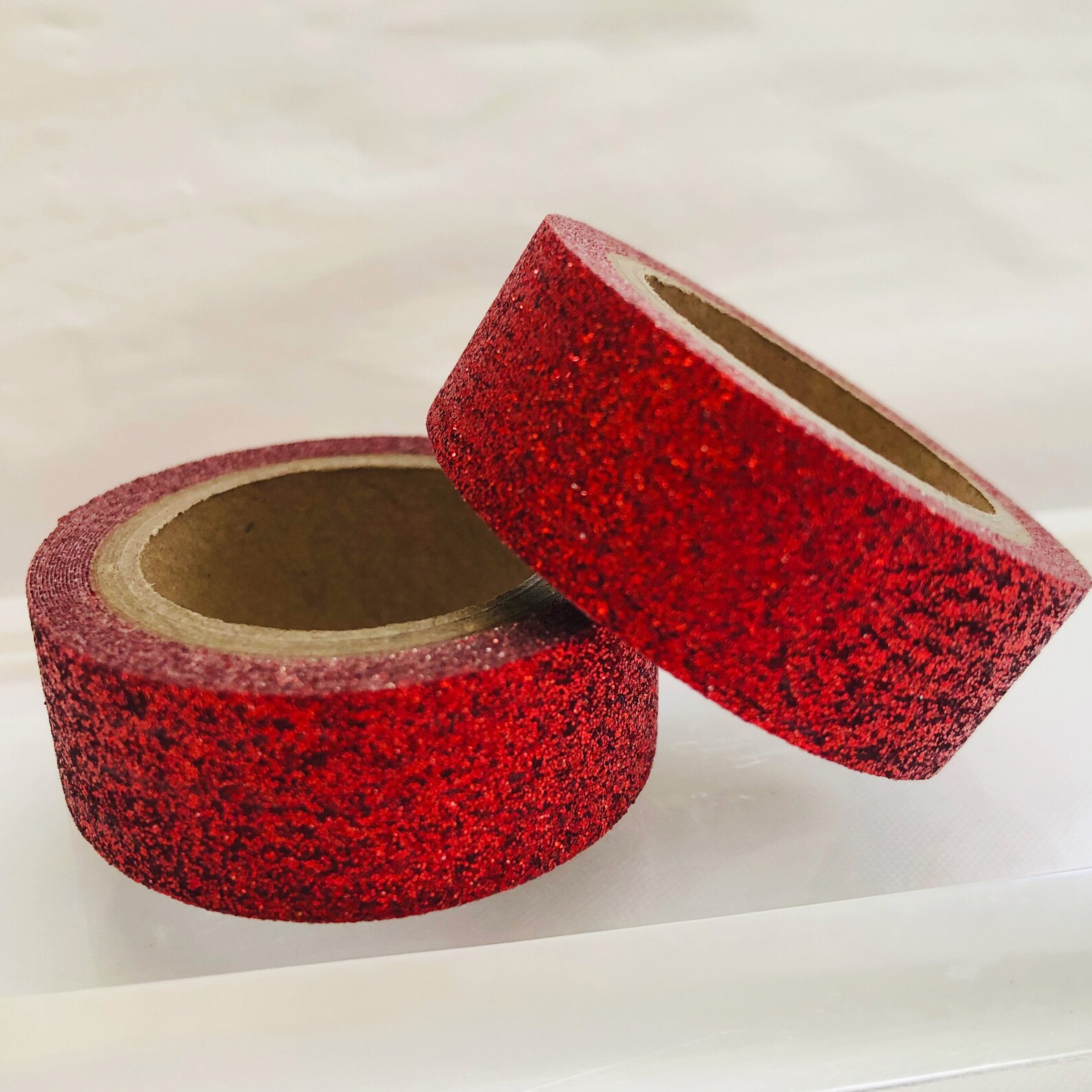 Red Glitter Washi Tape - Etsy