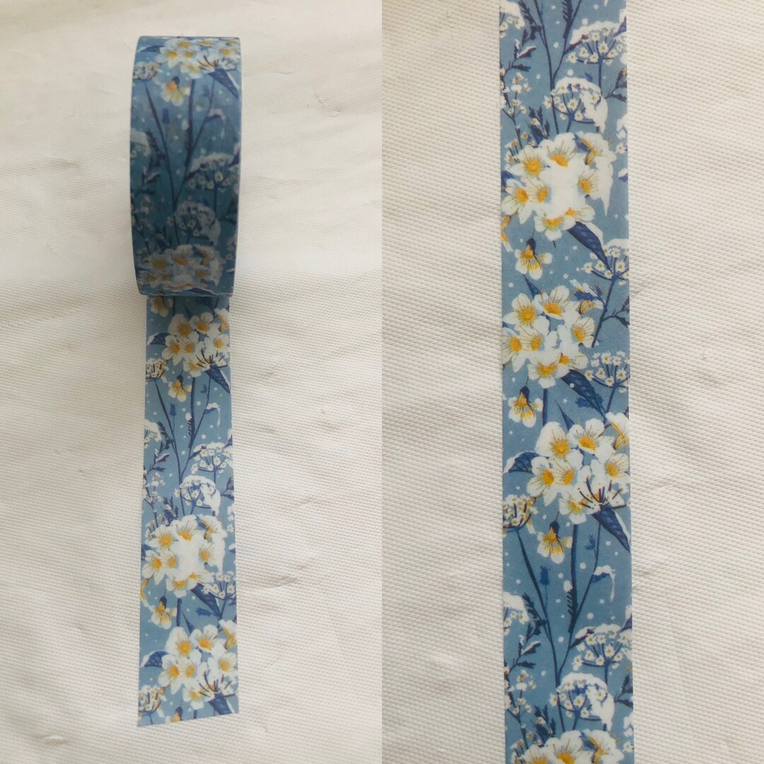 White Blossom Vertical Washi Tape - Etsy
