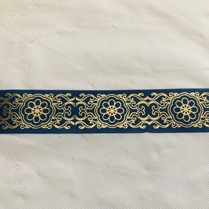 Gold Foil Dark Blue Medallion Washi Tape - Etsy