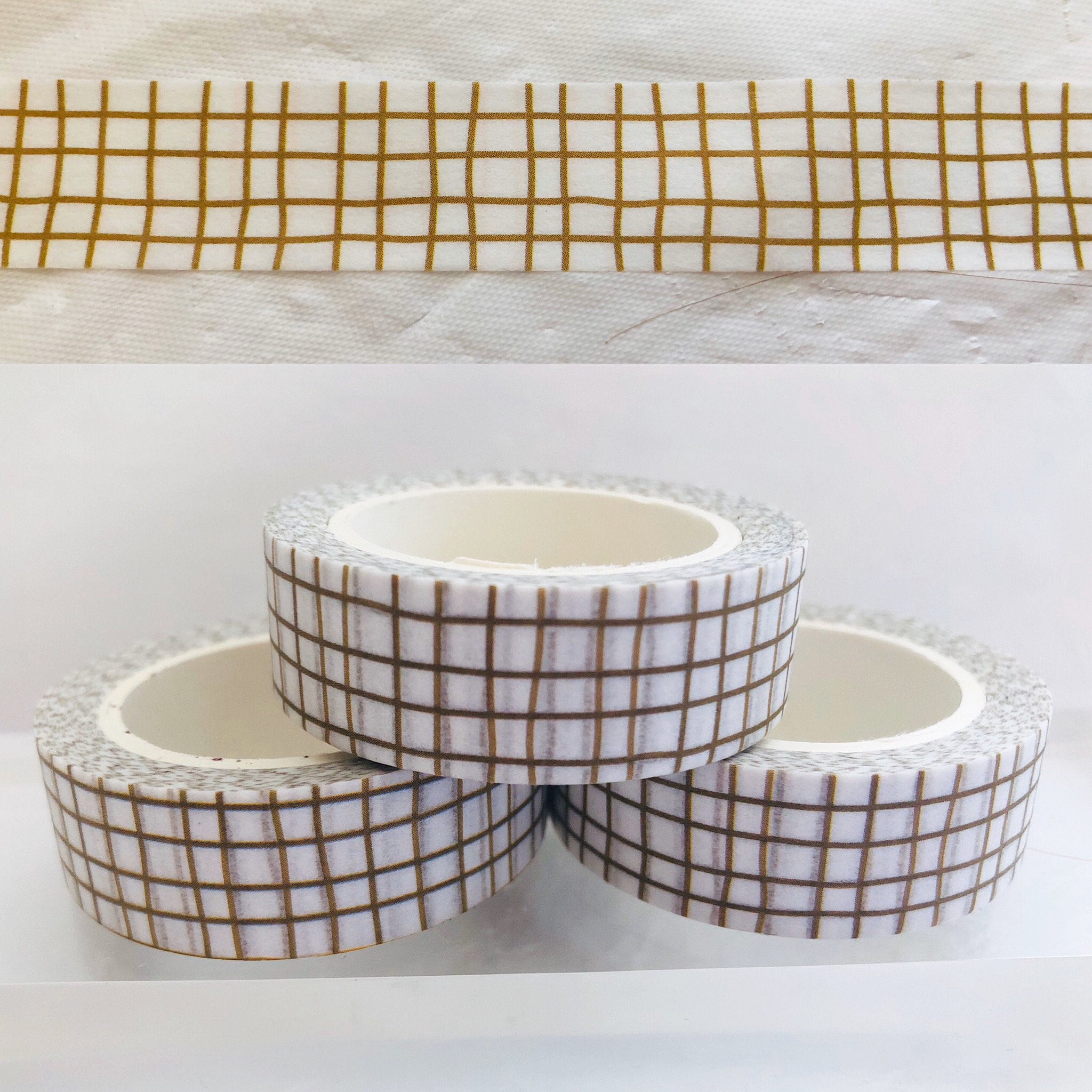 Kraft Wobbly Grid Washi Tape | Etsy