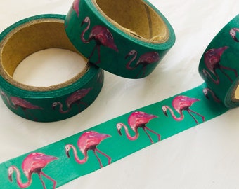 Pink Flamingo Washi Tape | Etsy