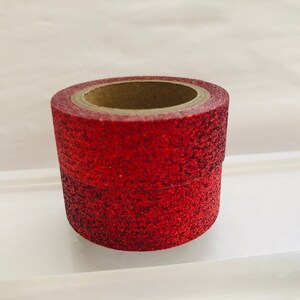 Red Glitter Washi Tape - Etsy