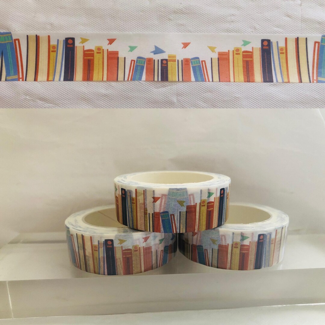 Books on a Shelf Washi Tape - Etsy