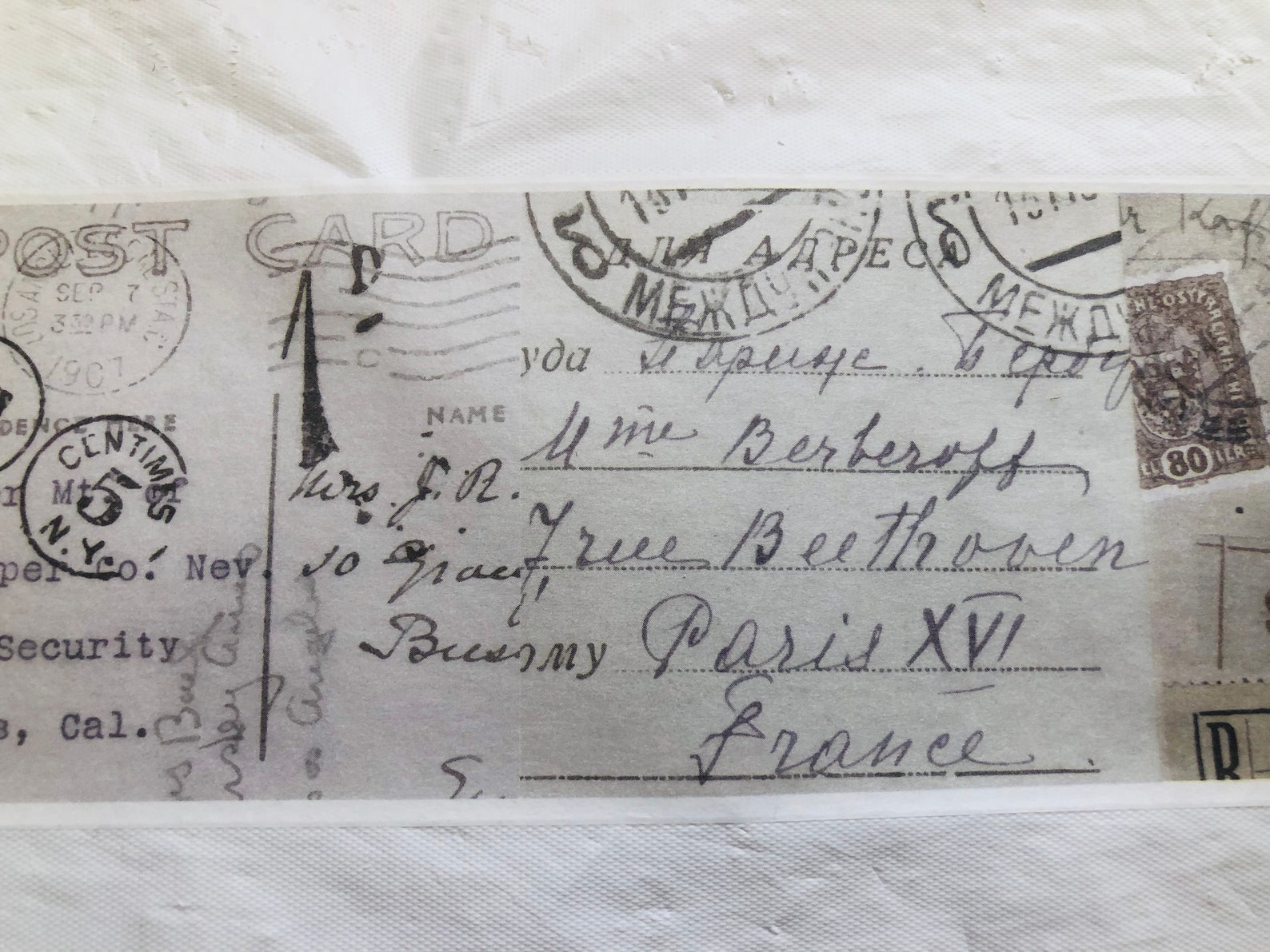 Gray Journaling Postcards Washi Tape | Etsy